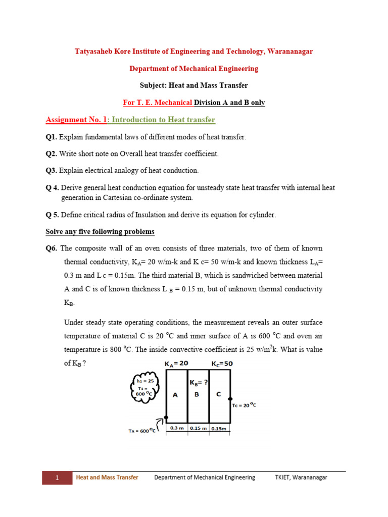 Final HMT Assignments | PDF | Heat Transfer | Convection