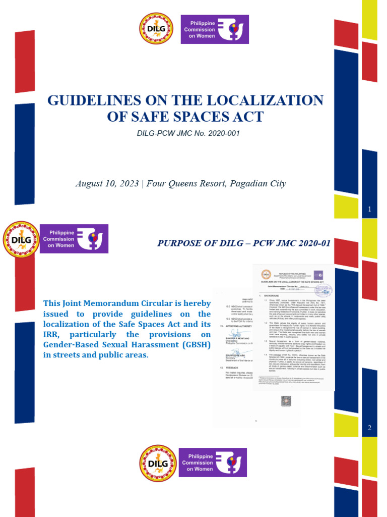 Localization Guidelines for Safe Spaces Act | PDF | Justice | Crime ...