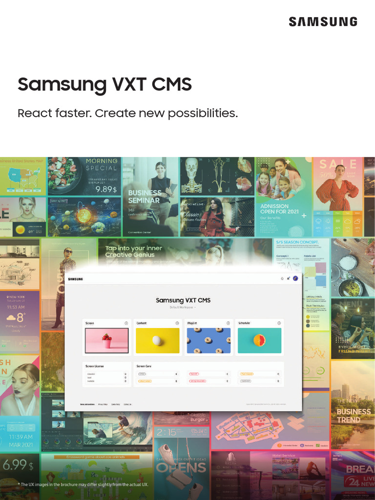 Samsung VXT CMS: Agile Digital Signage Solution | PDF | Cloud Computing ...