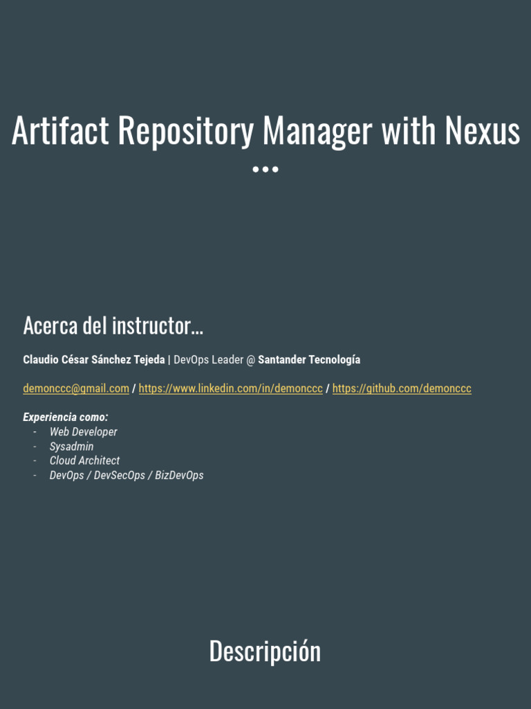 Artifact Repository Manager With Nexus | PDF | Repositorio de software ...