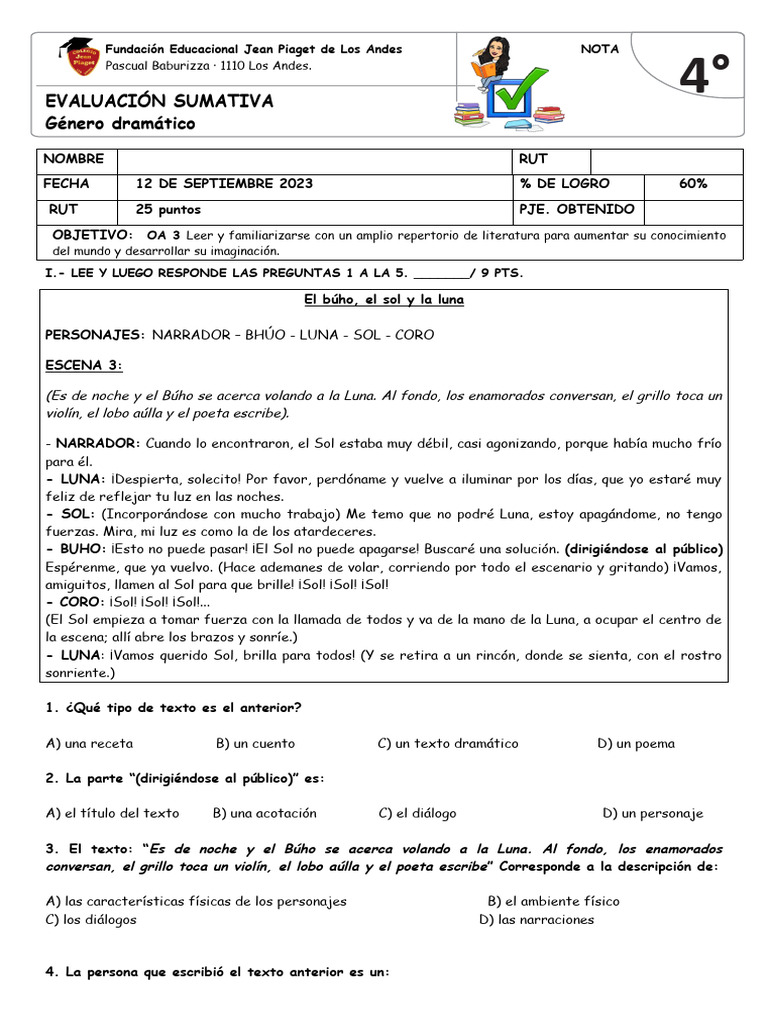 Unidad 6 Textos Dramáticos | PDF | Arte