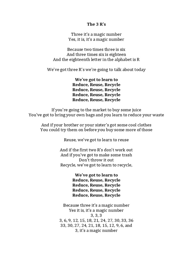 The 3 R S Paroles | PDF
