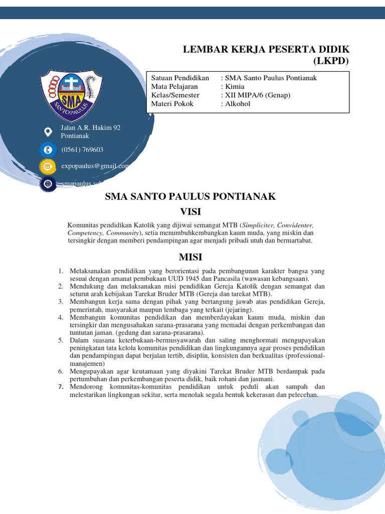 LKPD Alkohol CTK | PDF