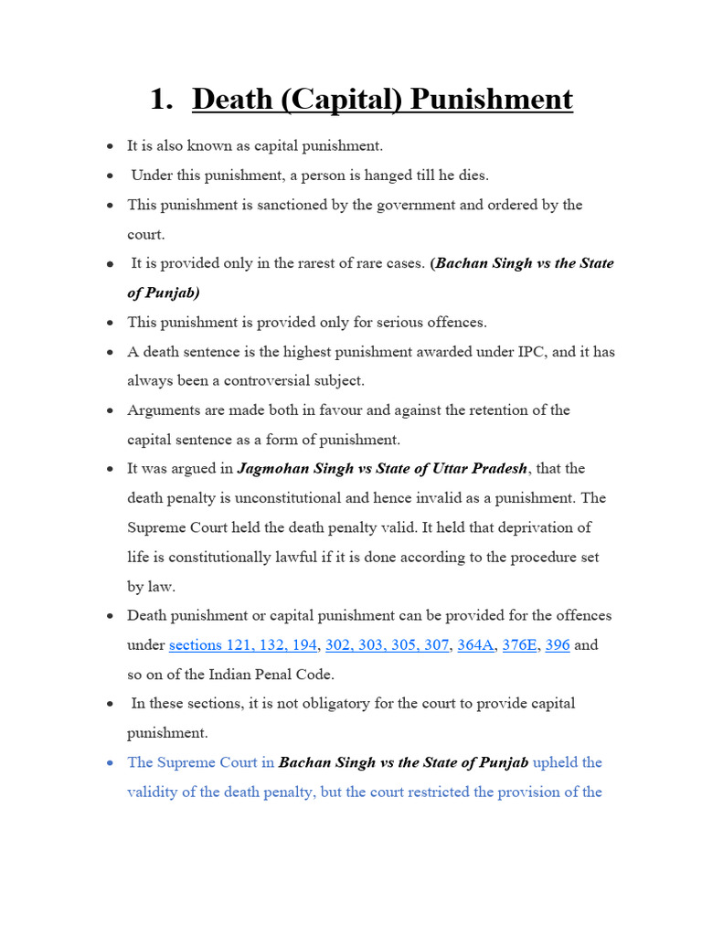 Kinds of Punishment | PDF | Capital Punishment | Punishments