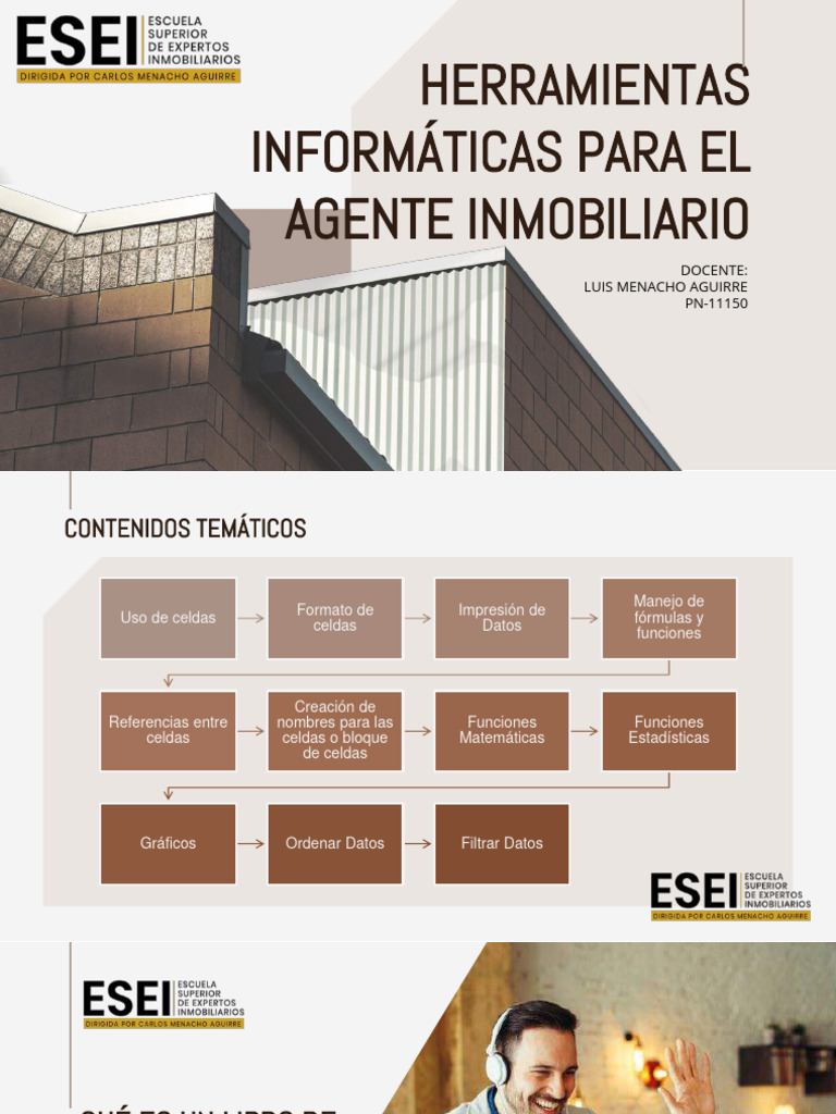 Excel para El Agente Inmobiliario | PDF | Microsoft Excel | Hoja de cálculo