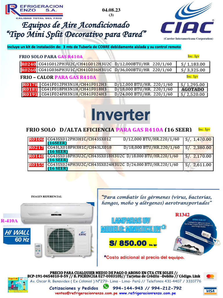 Mini Split - Ciac | PDF