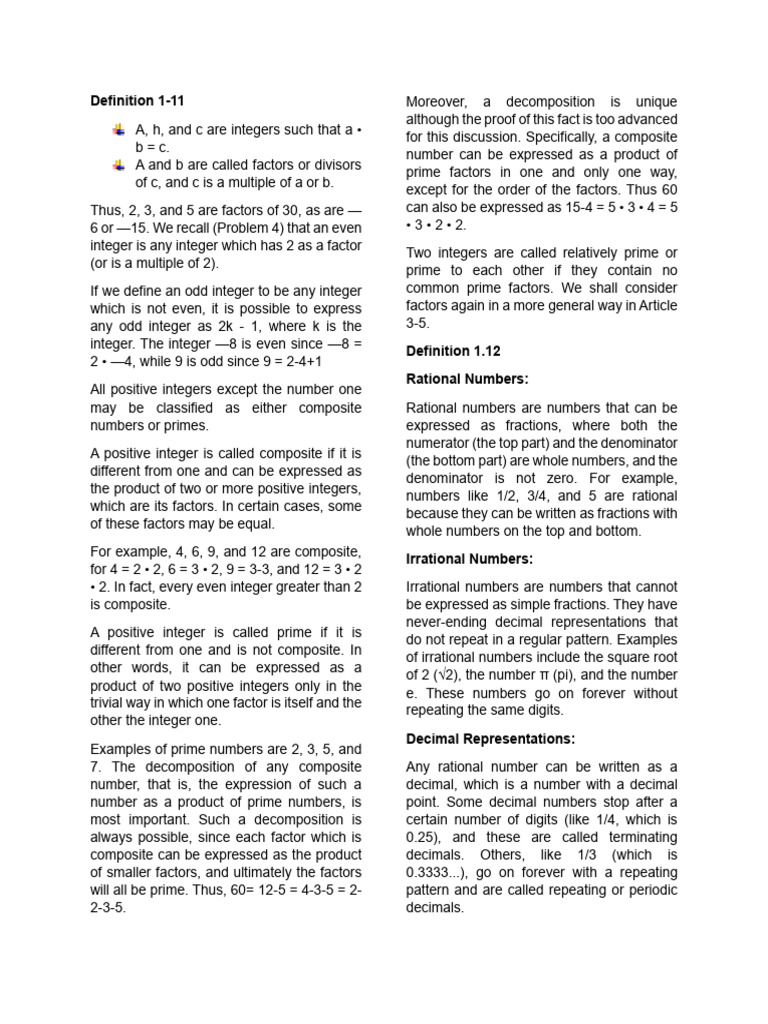 Integers | PDF | Numbers | Factorization