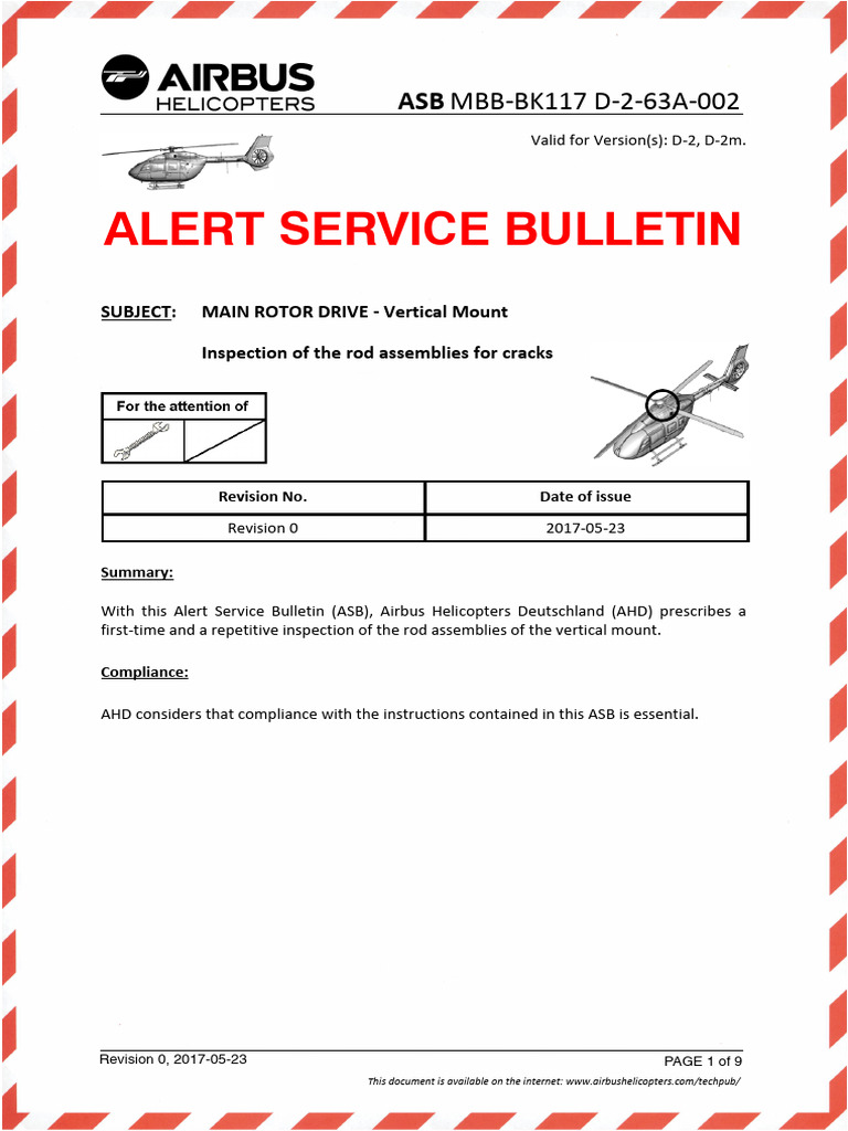 ASB - BK117 D2 63 002 Rev0 EN | PDF | Vehicles | Aircraft