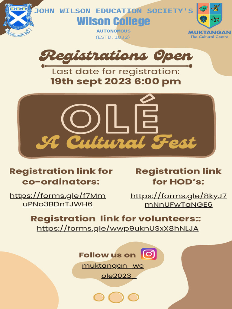 OLÉ Fest Registrations Open at Wilson College | PDF