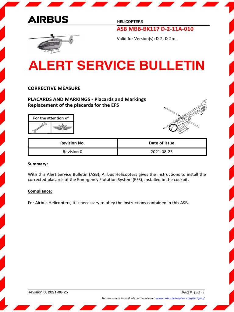 ASB - BK117 D2 11 010 Rev0 EN | PDF | Aircraft | Transport