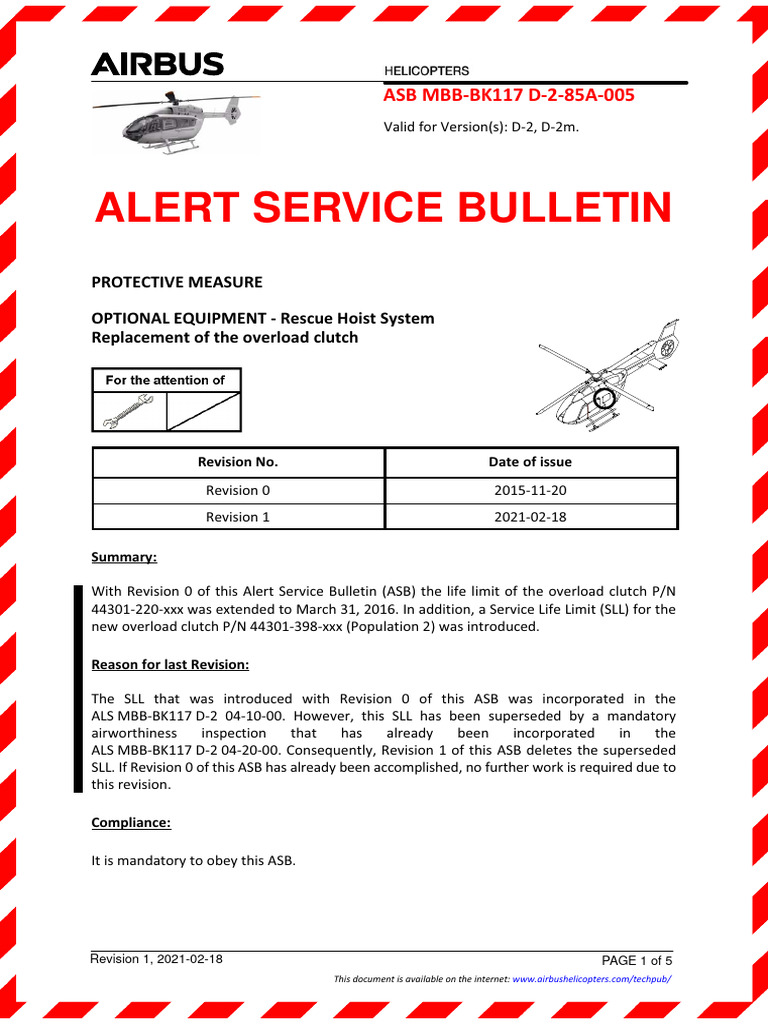 ASB_BK117-D2-85-005-Rev1-EN | PDF | Transport | Aviation
