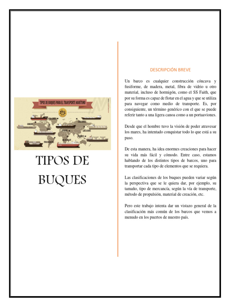 Tipos De Buque Pdf Remolcador Buques 4895