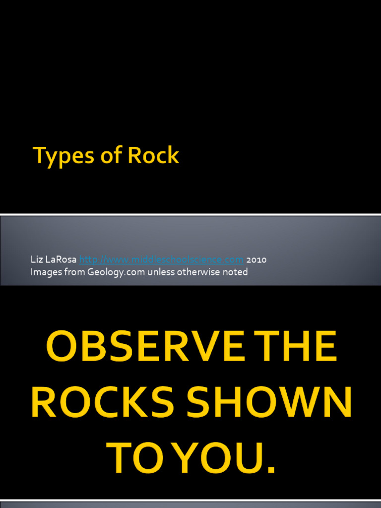 LESSON 4 - Types of Rocks | PDF | Rock (Geology) | Sedimentary Rock
