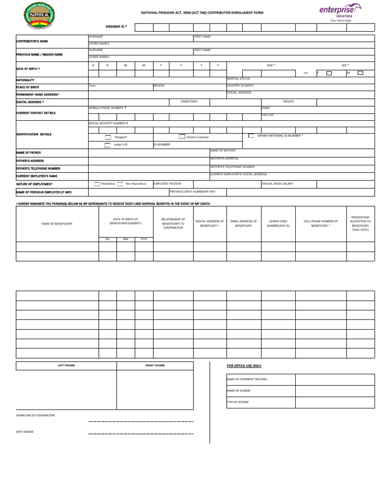 KYC Member Enrollment Form | PDF | Identity Document | Service Industries