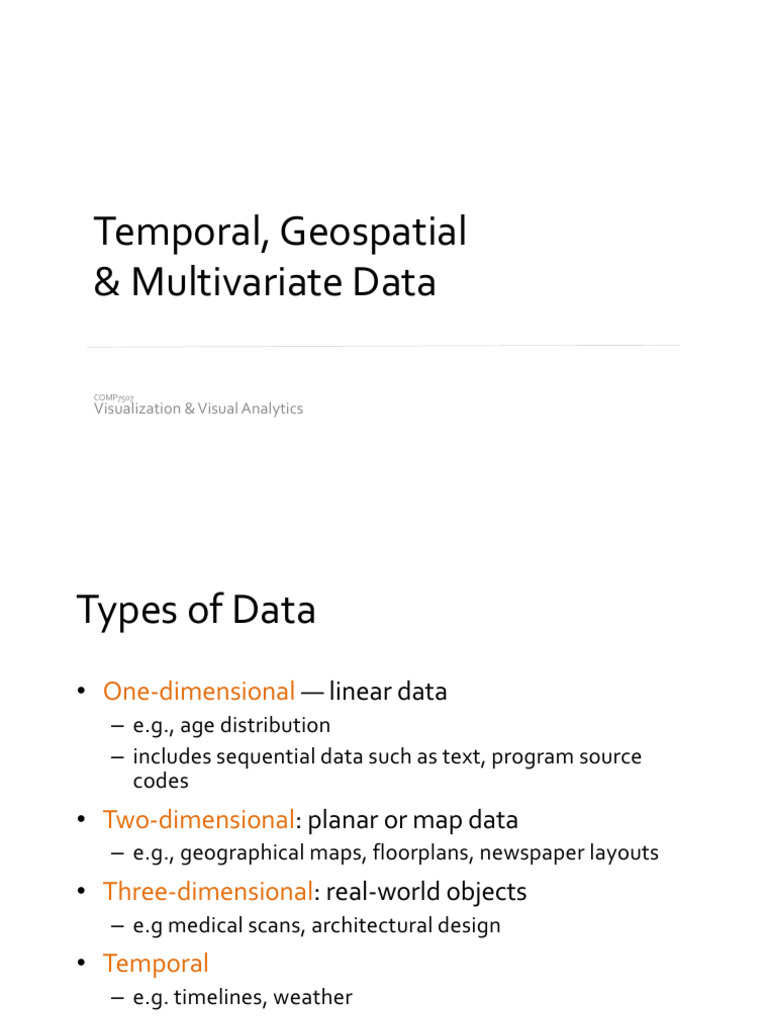 03 Temporal, Geospatial Multivariate Data | PDF