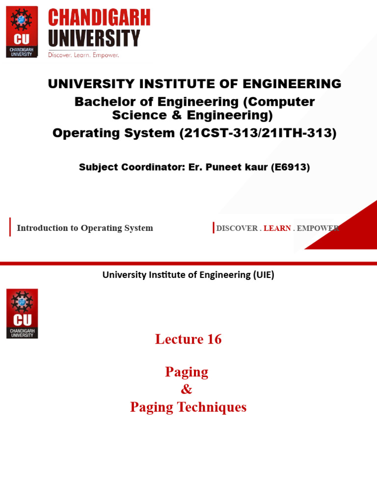 L-2.1.4 Paging - Segmentation | PDF | Computer Architecture | Computing