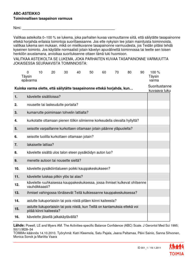 Tmm00045a TOIMIA ABC-kysely | PDF