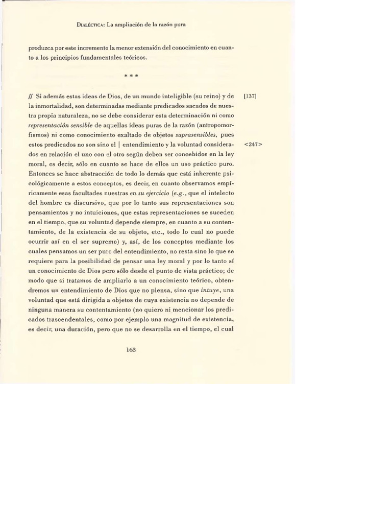 Fragmento Crítica de la razón práctica - Kant | PDF | Razón | Comprensión
