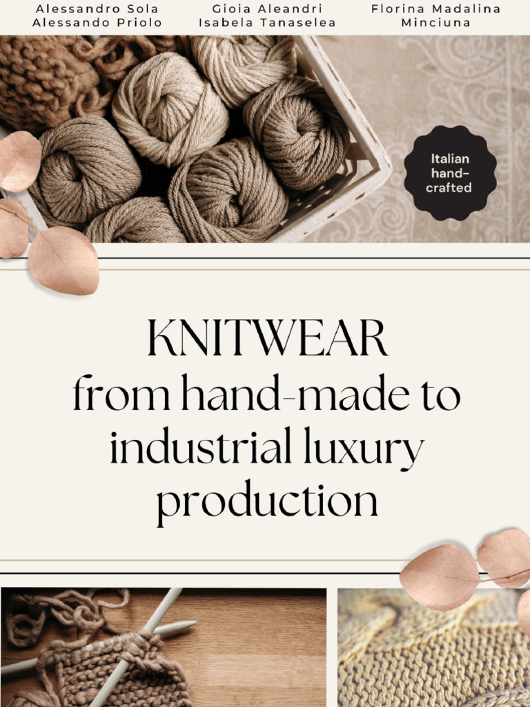 Knitwear-From Hand Made To Industrial Production | PDF | Crochet | Textiles