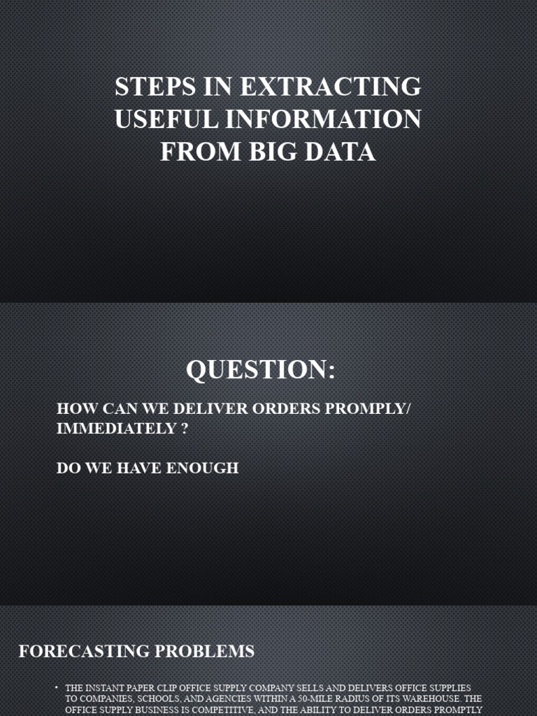 Steps in Extracting Useful Information From Big Data | PDF ... Steps in Extracting Useful Information From Big Data | PDF ...
