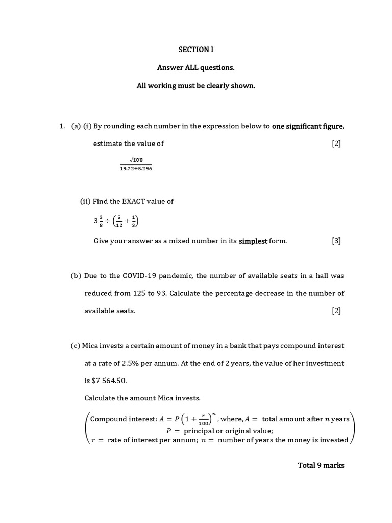 January 2023 CSEC Math Paper 2 | PDF | Circle | Matrix (Mathematics)