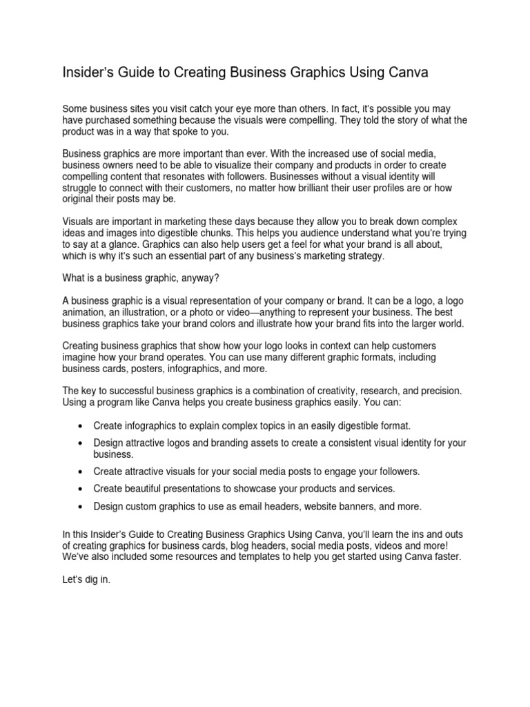 Guide To Using Canva | PDF | Page Layout | Graphics