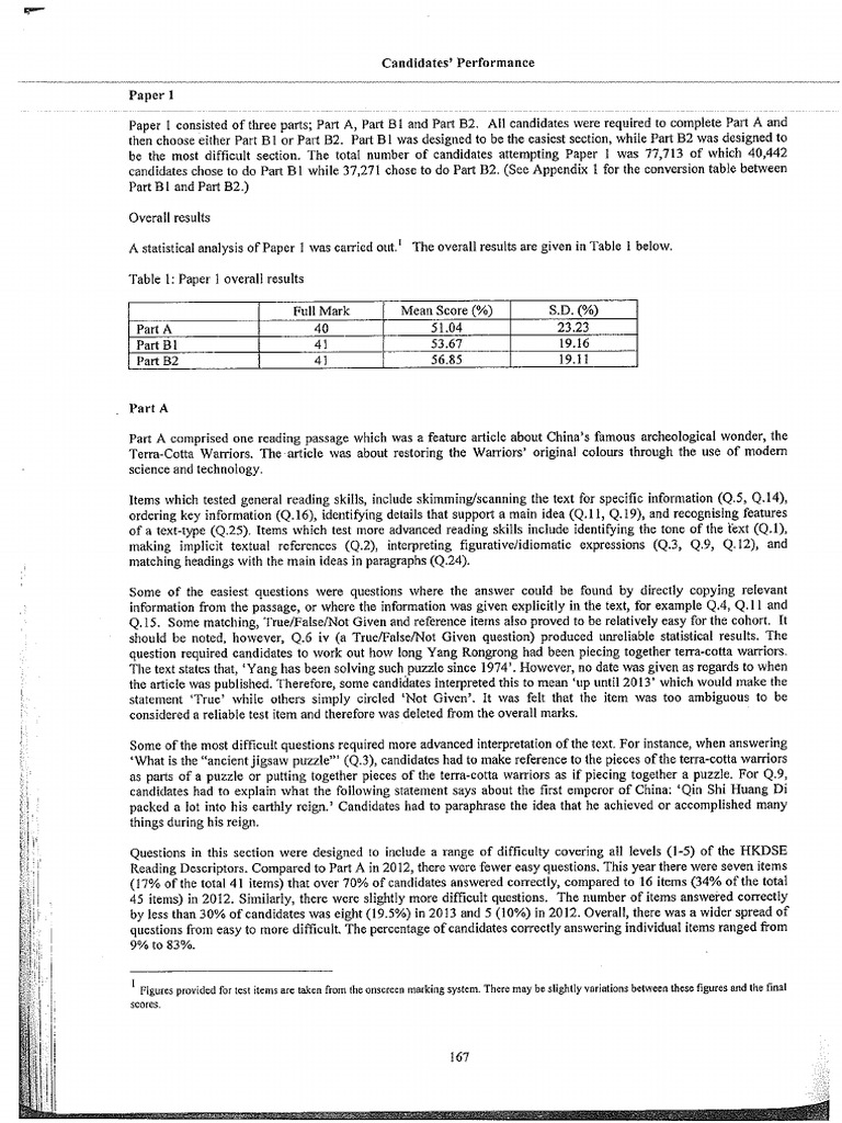 2013 HKDSE ENG Examiner's Report | PDF