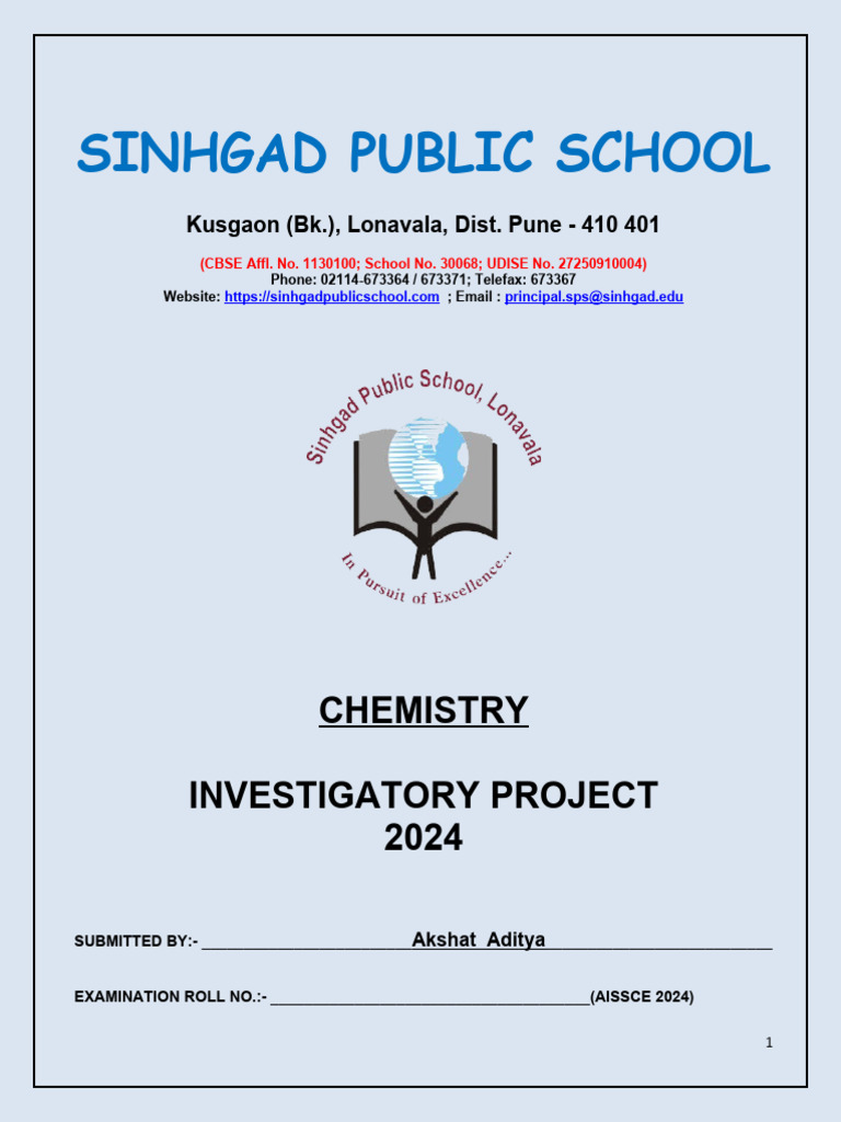 Chemistry Project Class 12 | PDF | Wax | Oil