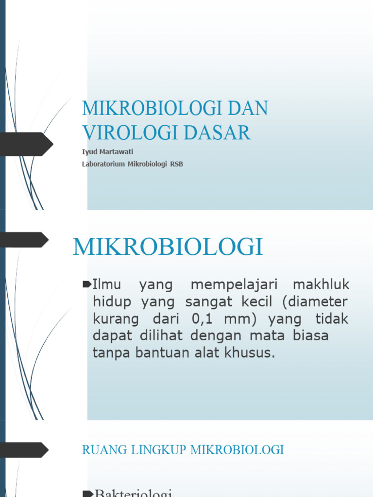 2.1 Mikrobiologi Dan Virologi Dasar | PDF