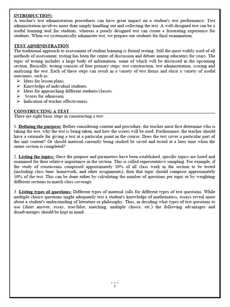 Administering Test | Download Free PDF | Educational Assessment | Learning