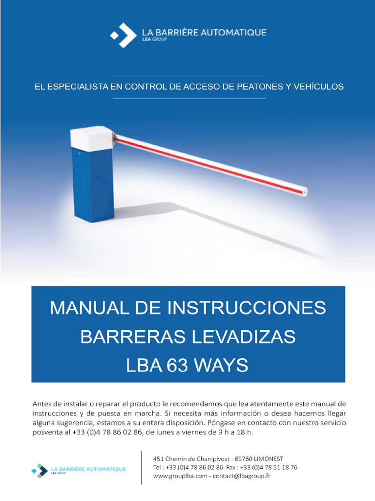 COAT015180-A - MANUAL DE INSTALACION LBA 63 WAYS (ONE-C) - ES | PDF