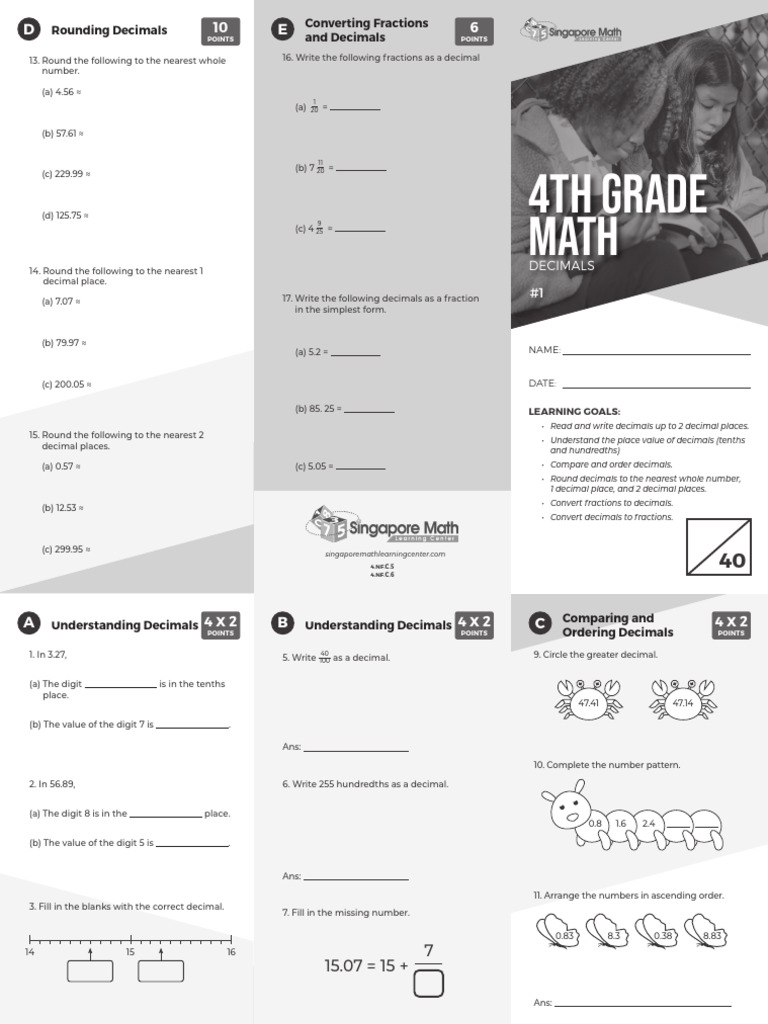 G4 Decimals #1 | Download Free PDF | Decimal | Significant Figures