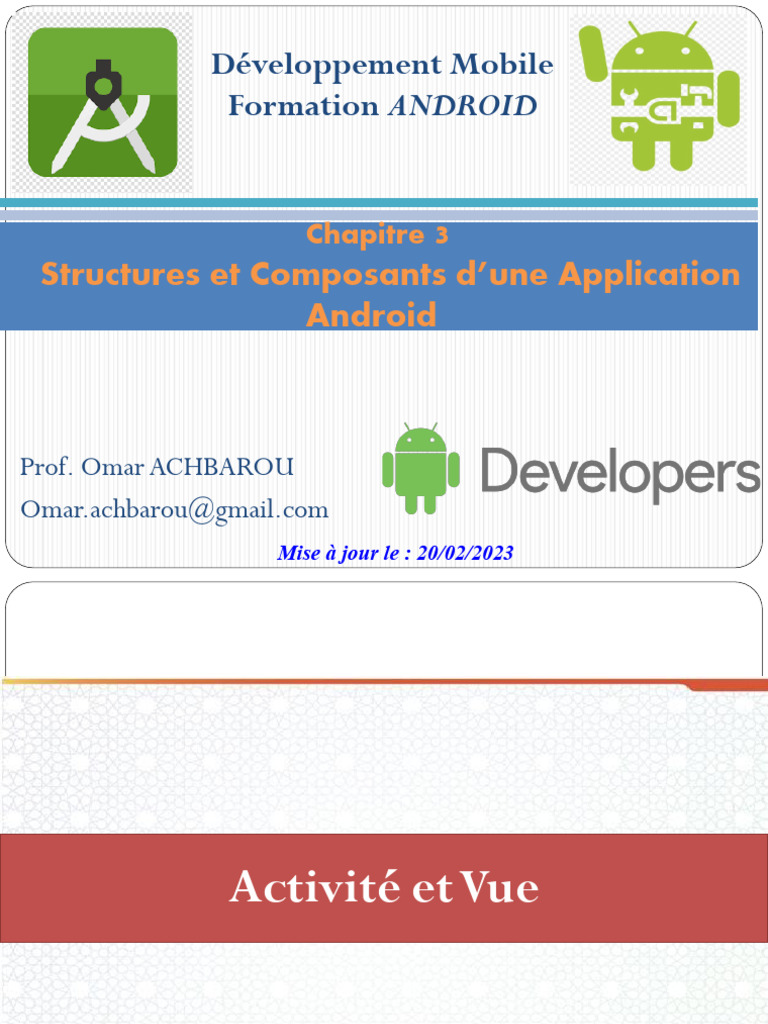 Guide Complet des Composants Android | PDF | Android (Système d'exploitation) | XML