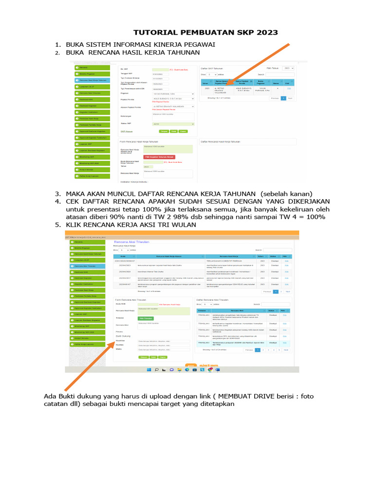 Tutorial Pembuatan SKP 2023 | PDF
