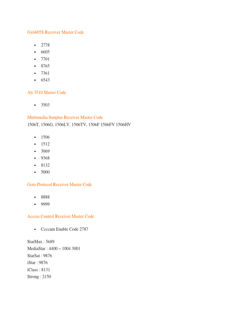 Receiver Master Code | PDF
