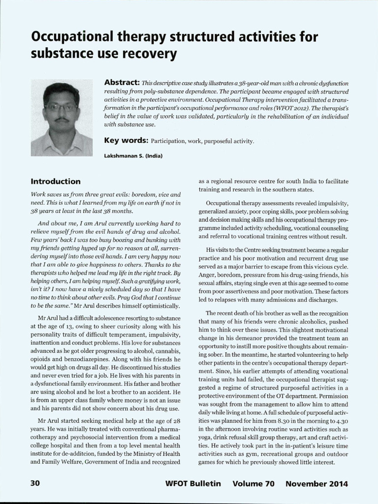 Occupational Therapy Structured Activities For Substance Use Recovery | PDF | Occupational ...