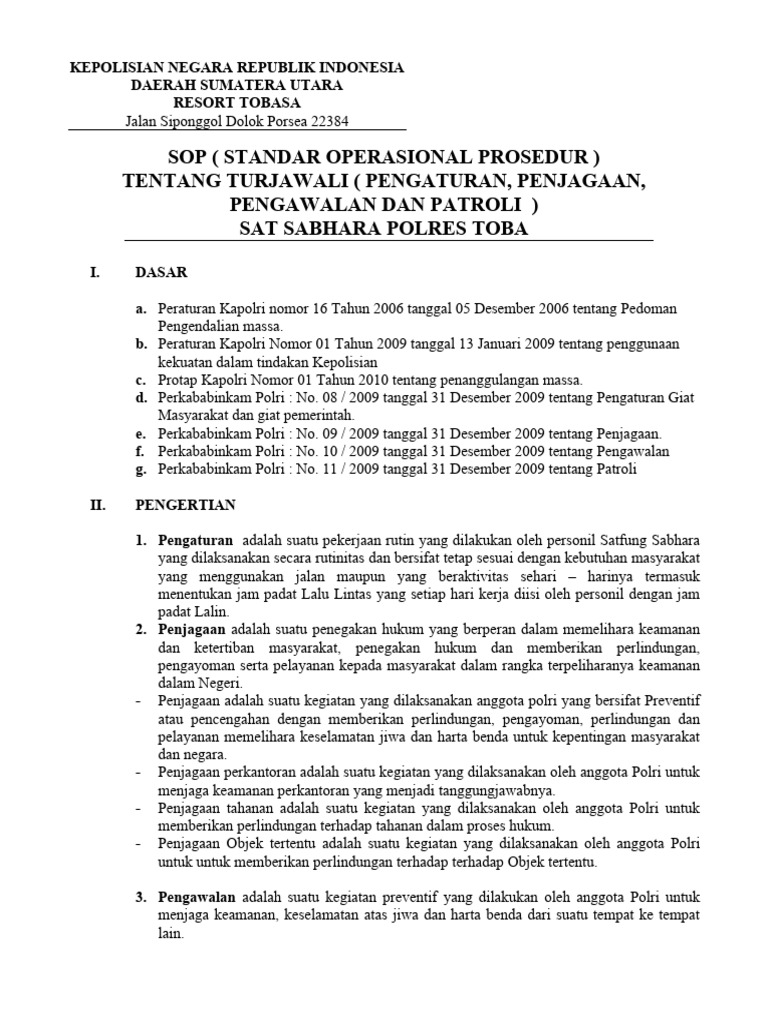 Sop Turjawali | PDF | Ilmu Sosial | Hukum