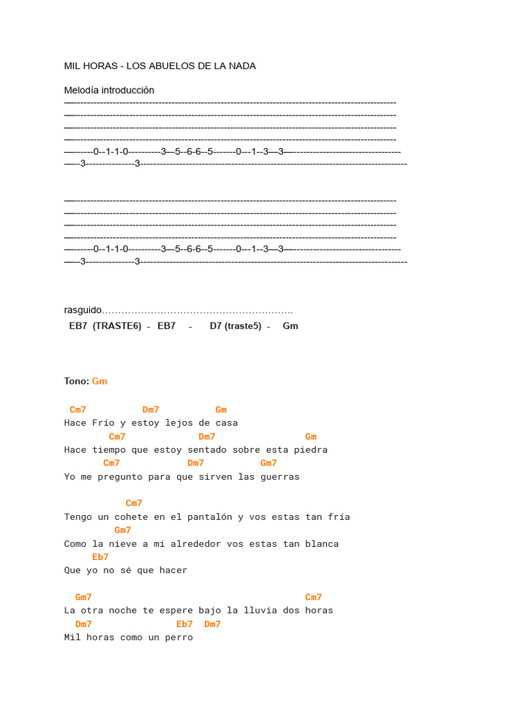 Mil Horas - Los Abuelos de La Nada | PDF