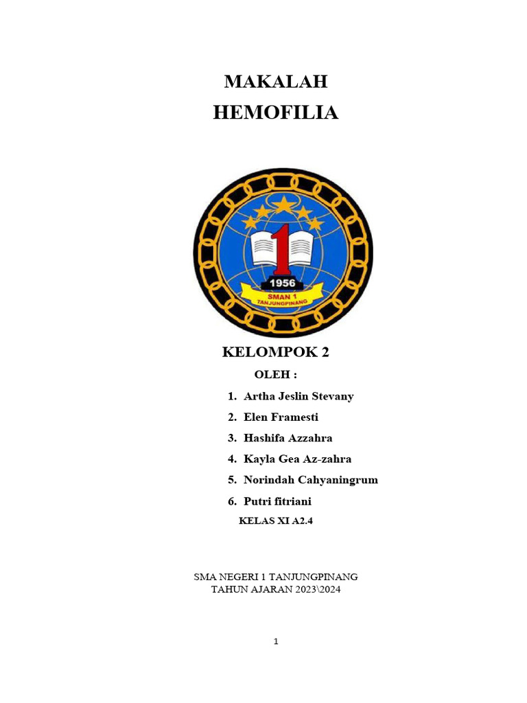 Makalah Hemofilia Kel 2 | PDF
