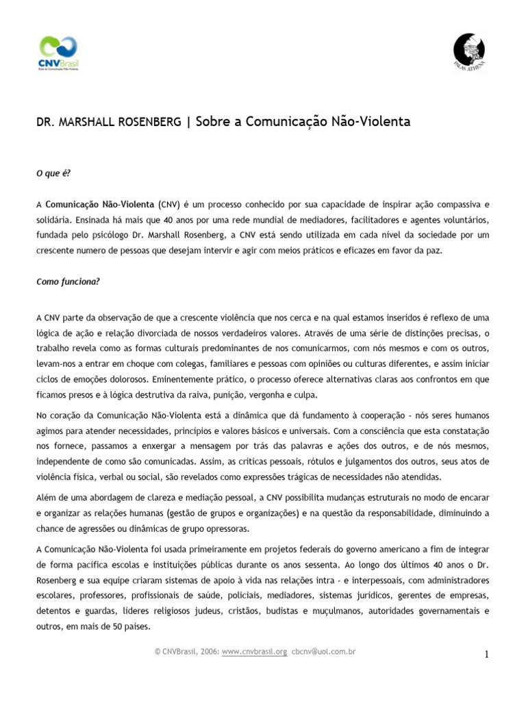 Comunicação Não Violenta Pdf