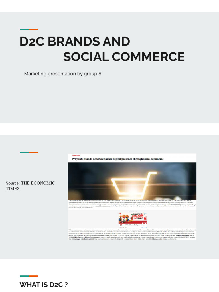 d2c Brands and Social Commerce | PDF | Marketing | Retail