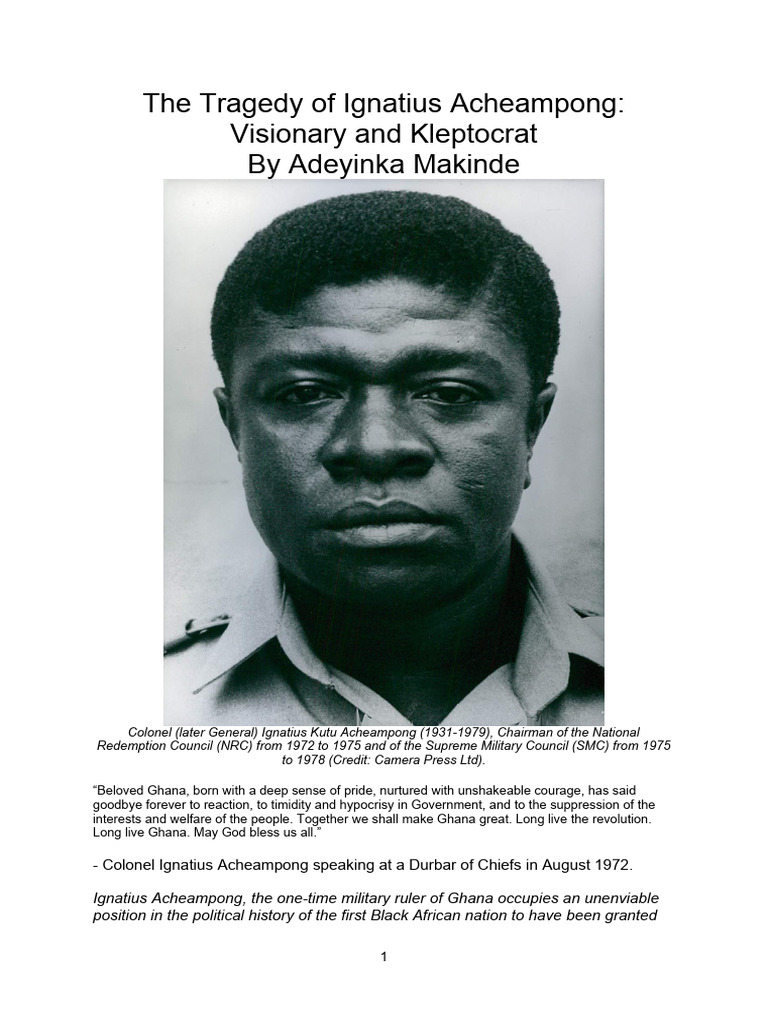 The Tragedy of Ignatius Acheampong Visio | PDF