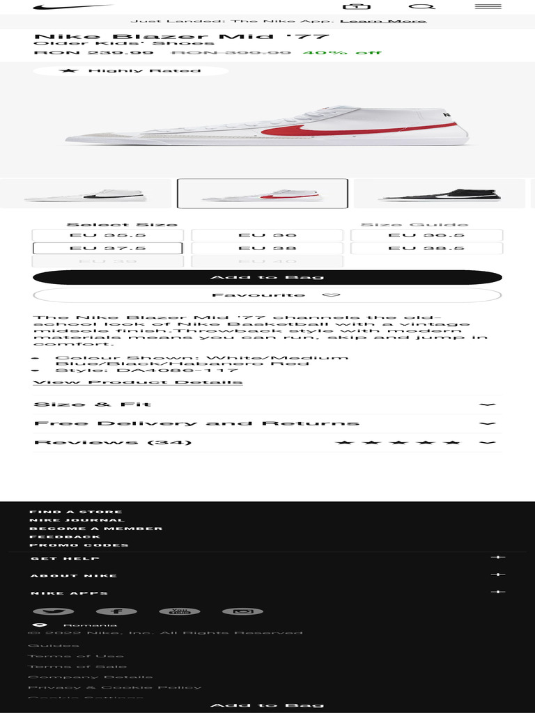 Nike Blazer Mid '77 Older Kids' Shoes. Nike | PDF