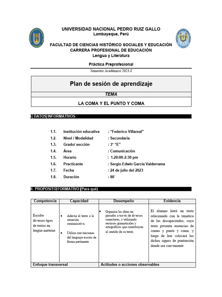 Uso de la Coma y Punto y Coma en Educación | PDF