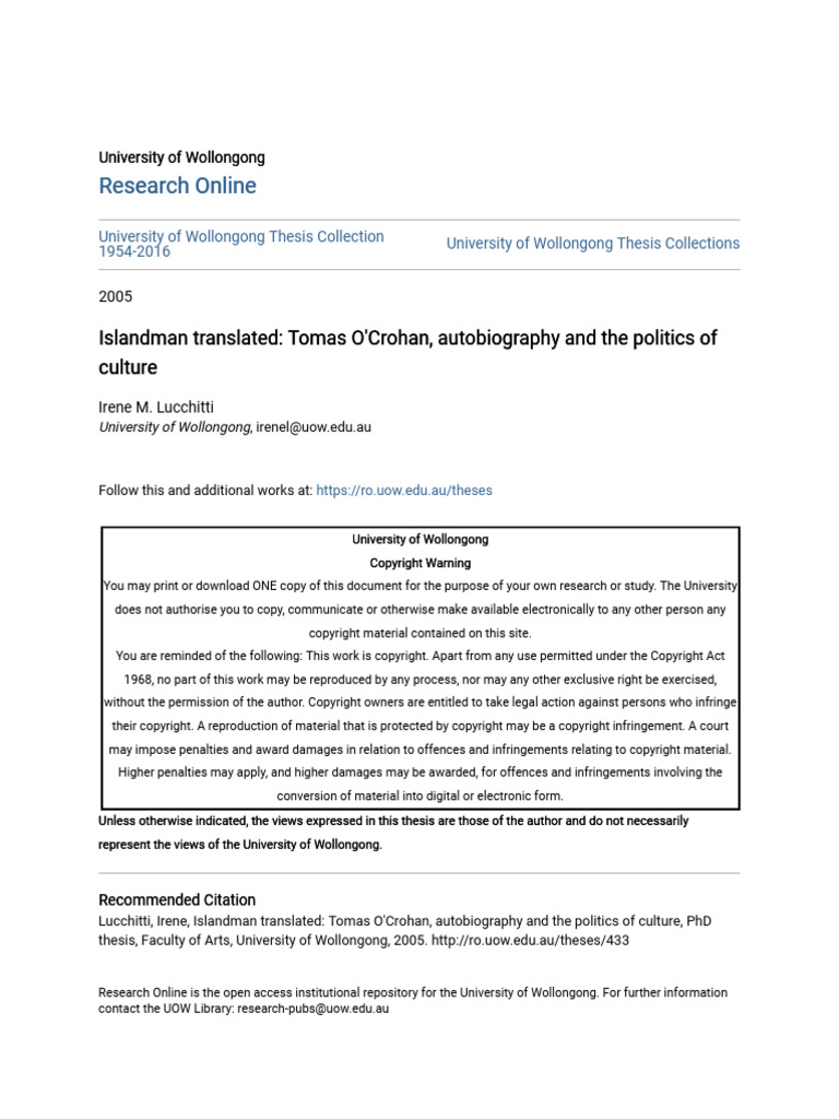 Islandman Translated Tomas OCrohan Autob | PDF | Copyright | Copyright Infringement