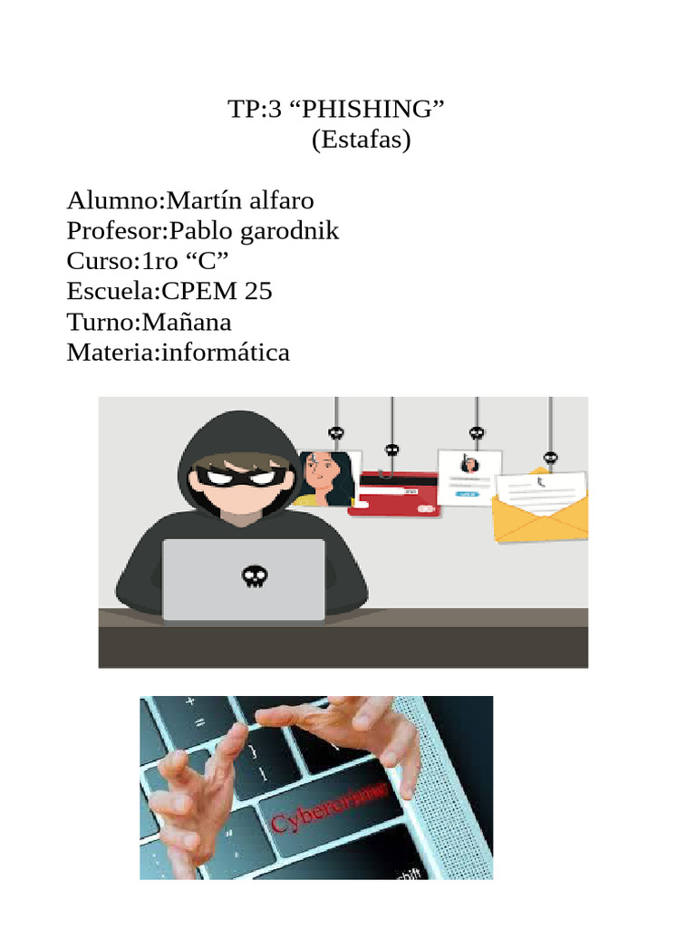 tp3 24 - 8 - 23 | PDF | Suplantación de identidad | Red mundial