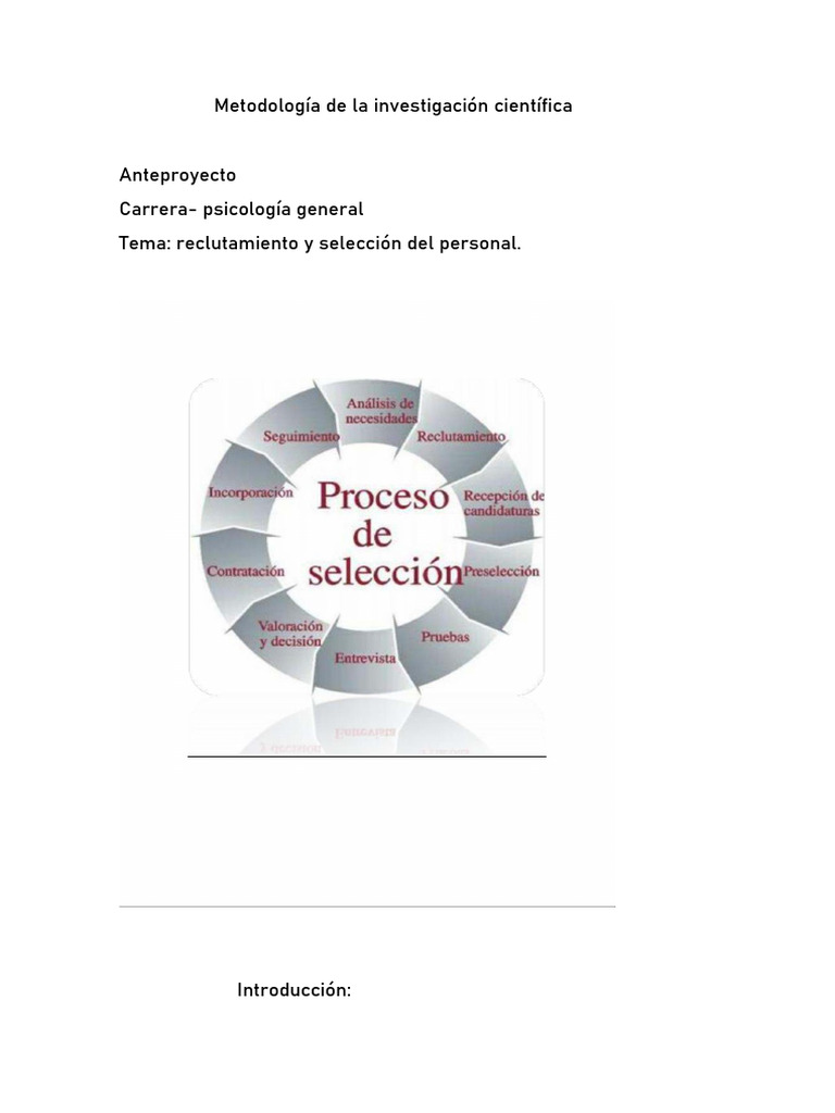 Metodología de La Investigación Anteproyecto | PDF | Gestión de ...