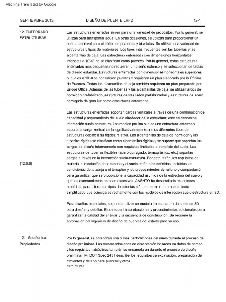 Box Culvert Design Minnesota AASHTO LRFD (Traducido) | PDF | Hormigón ...