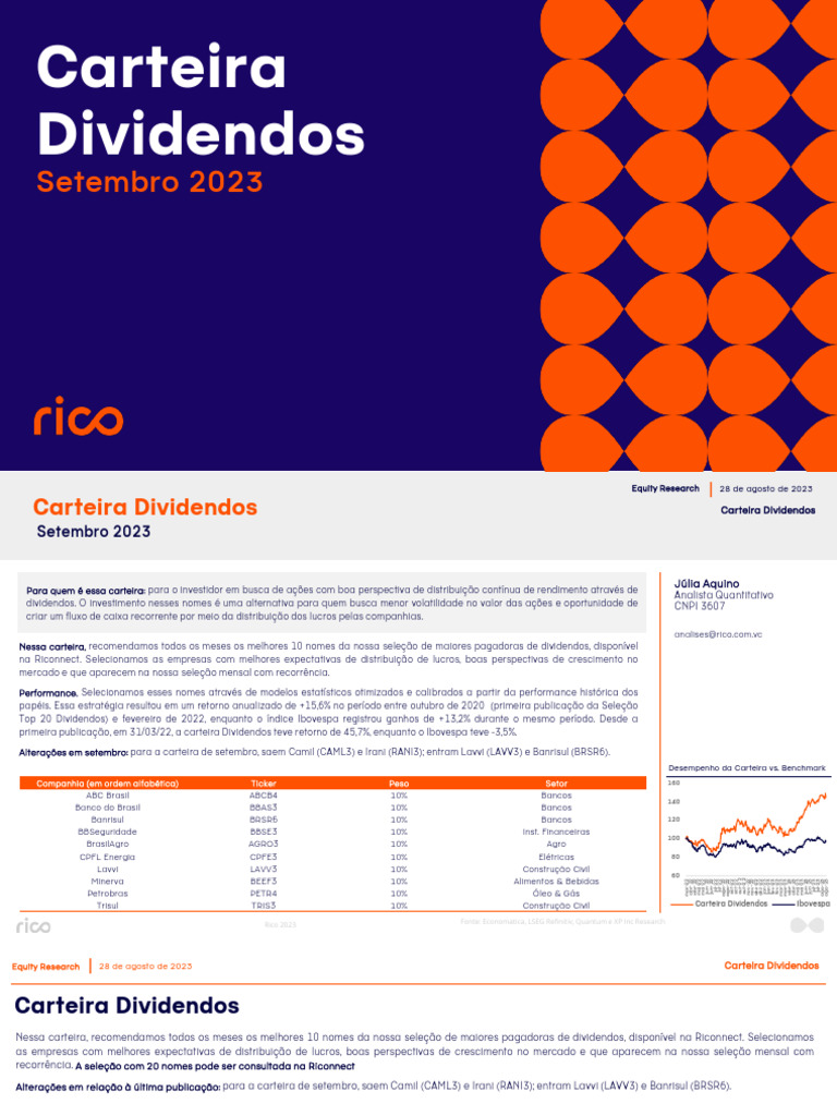 Dividendos Previa | PDF | Investimentos | Dividendo