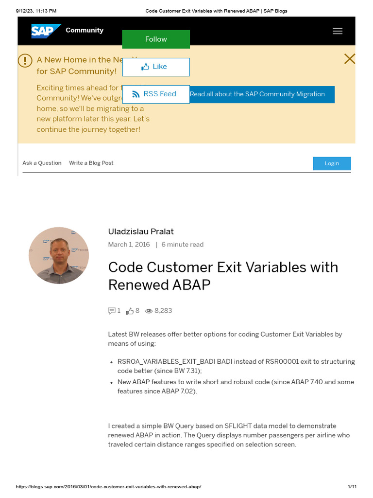Coding Customer Exit Variables in ABAP | PDF | Systems Engineering | Software